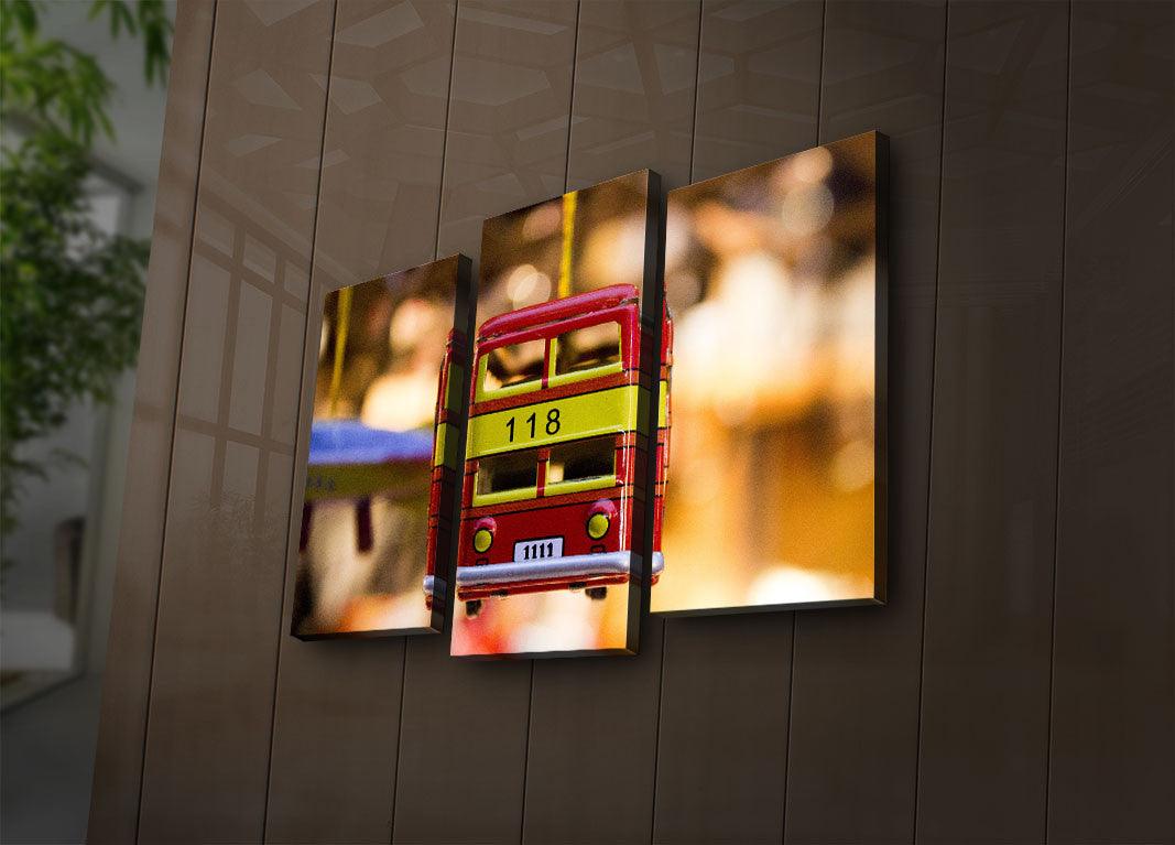 Tablou Canvas cu Led 3PATİACT, Multicolor, 66x45 cm – Adorehome