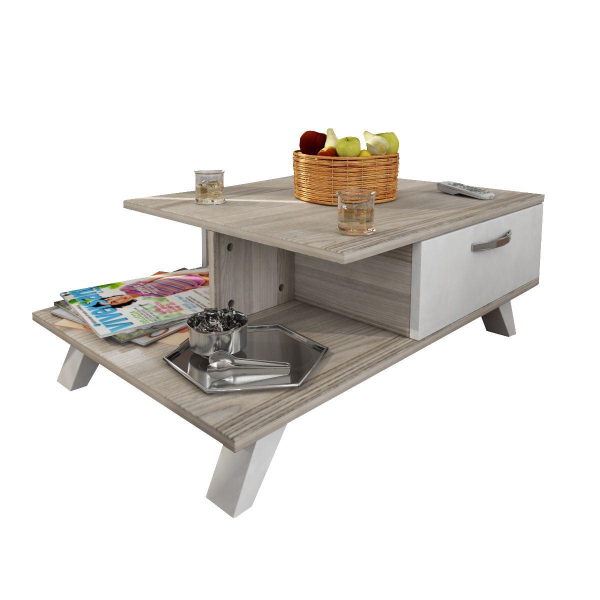 Masuta de cafea asma, Alb, 90x33x60 cm – Adorehome