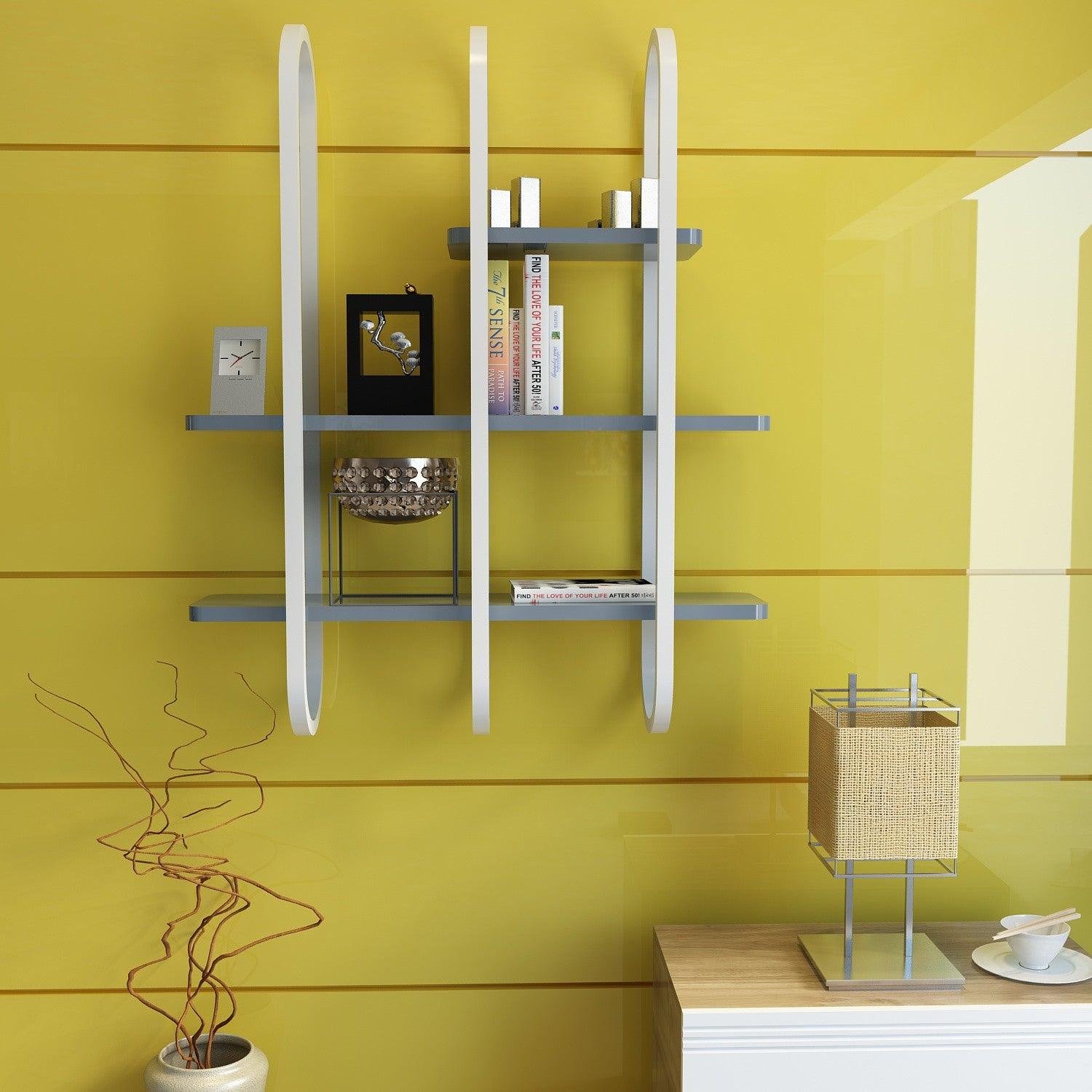 Raft de perete Rena, Alb, 86,4x122,2x22,5 cm – Adorehome