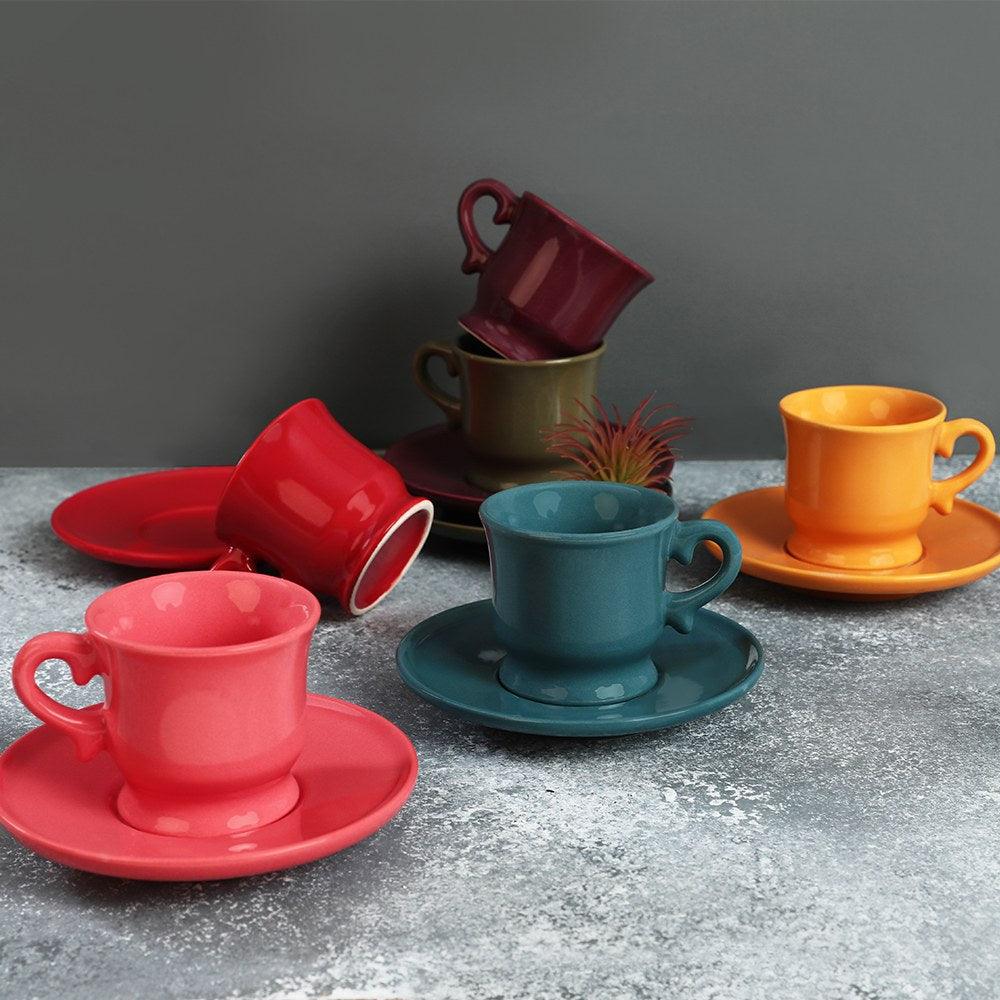 Set cești de cafea, Multicolor, 6 cm – Adorehome