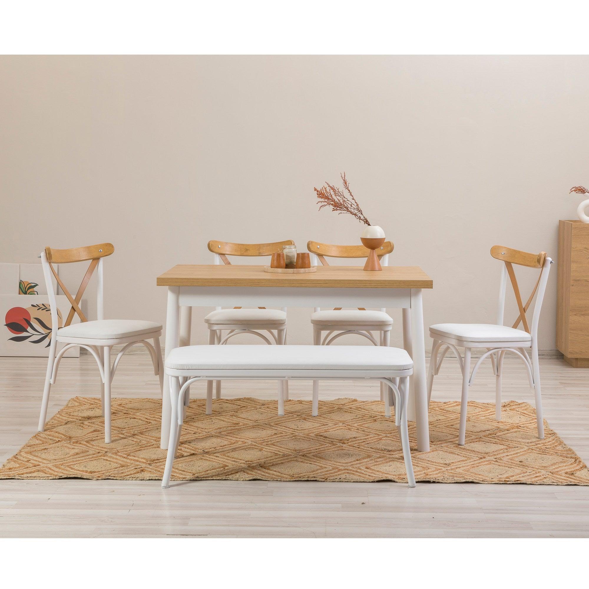 Set masă și scaune (6 bucăți) OLİVER SBT.KARİNA-Table & Chairs Set, Al ...