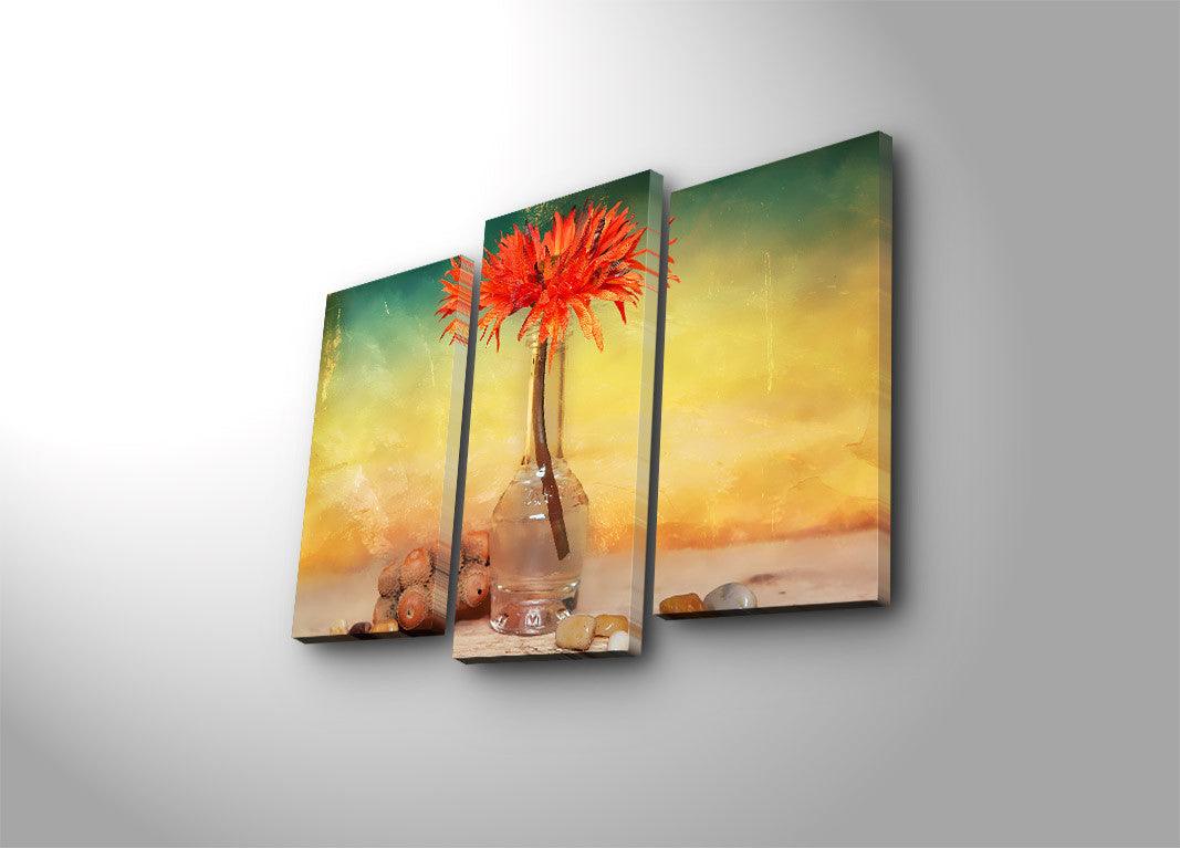 Tablou Canvas cu Led Floare Portacalie, Multicolor, 66 x 45 cm – Adorehome