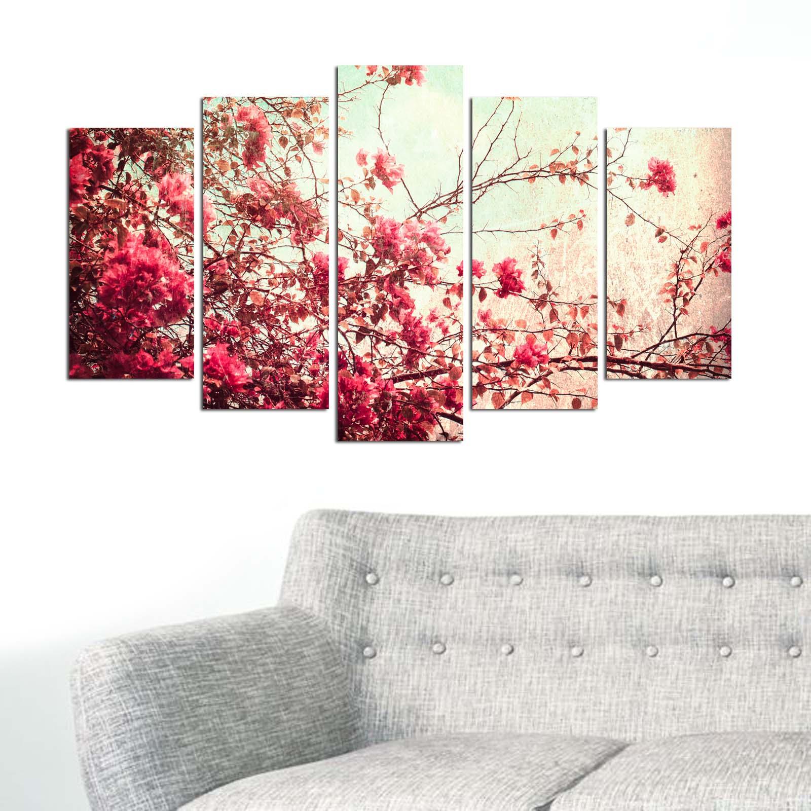 Tablou MDF ( 5 buc ) Gradina Japoneaza, Multicolor, 60x110 cm – Adorehome