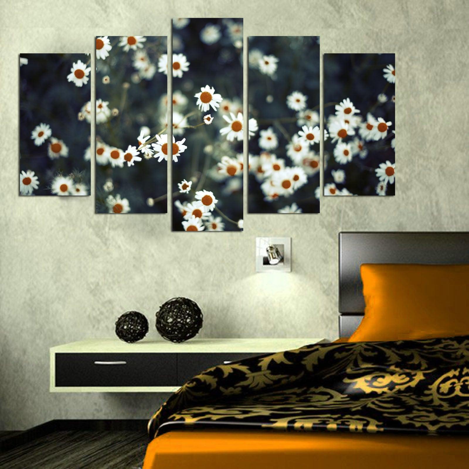 Tablou MDF ( 5 buc ) musetel, Multicolor, 60x110 cm – Adorehome