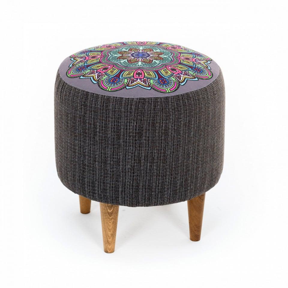 Taburet Enna, Multicolor, 40 x 40 cm – Adorehome