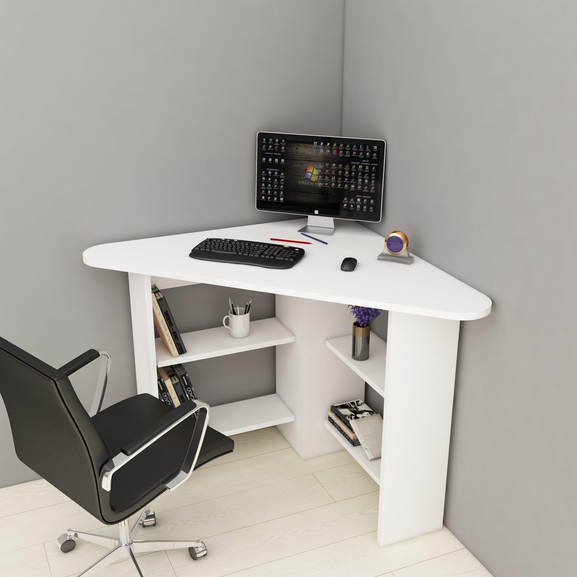 Birou Colt Bellingham cu Rafturi, Design Ergonomic, 80 x 74 x 80 cm ...