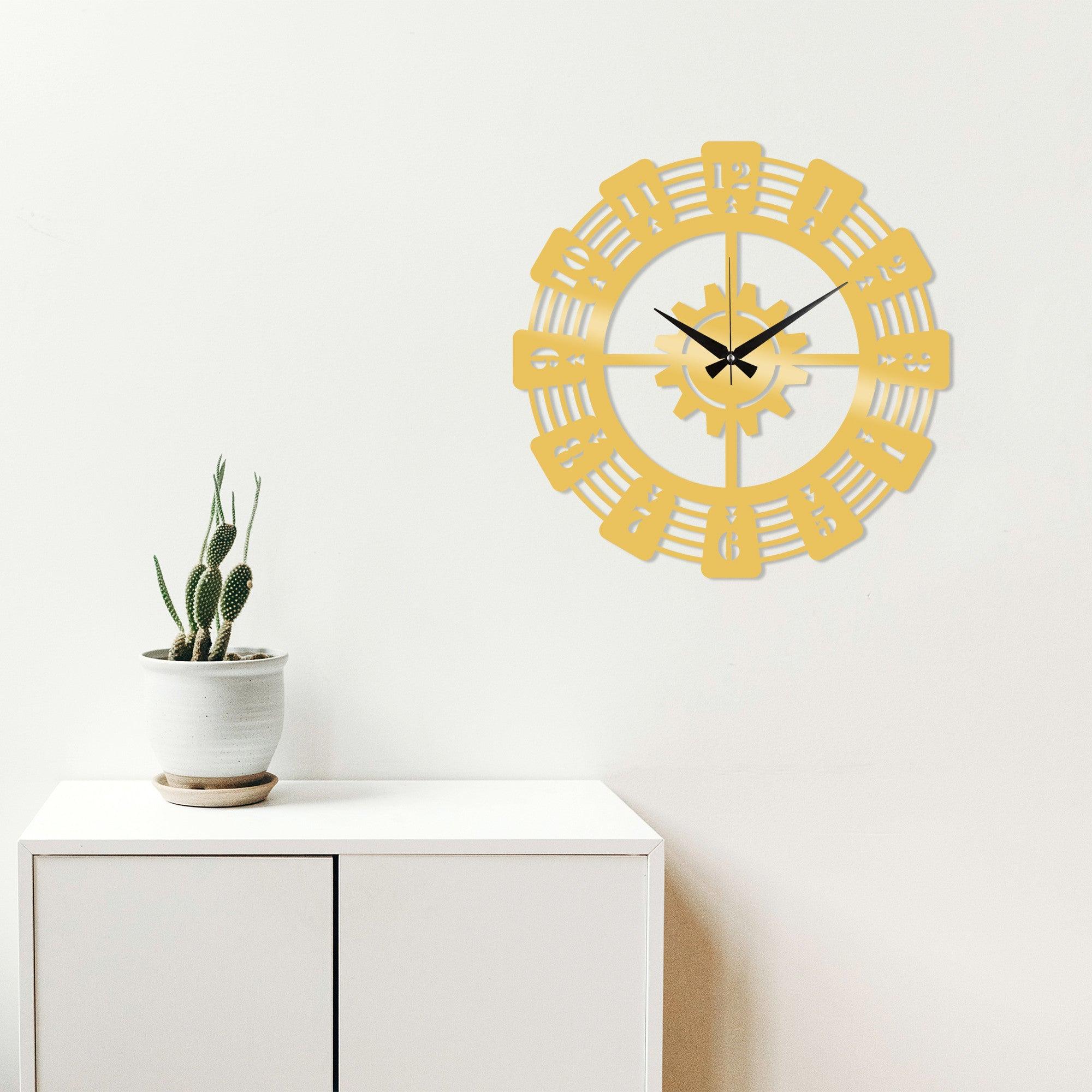 Ceas de perete Metal Wall Clock 22, Cupru, 48x1x48 cm – Adorehome