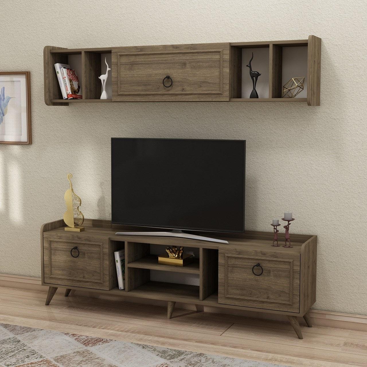 Comoda Tv cu Raft Suspendat Mara, 180 X 55 X 35 Cm – Adorehome