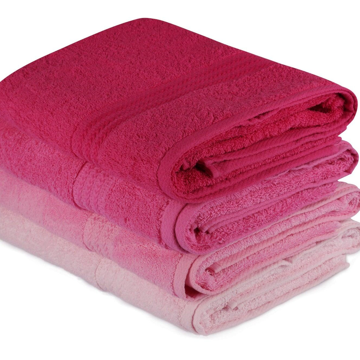 Set prosoape de baie (4 bucăți), Roz, 140x70 cm – Adorehome