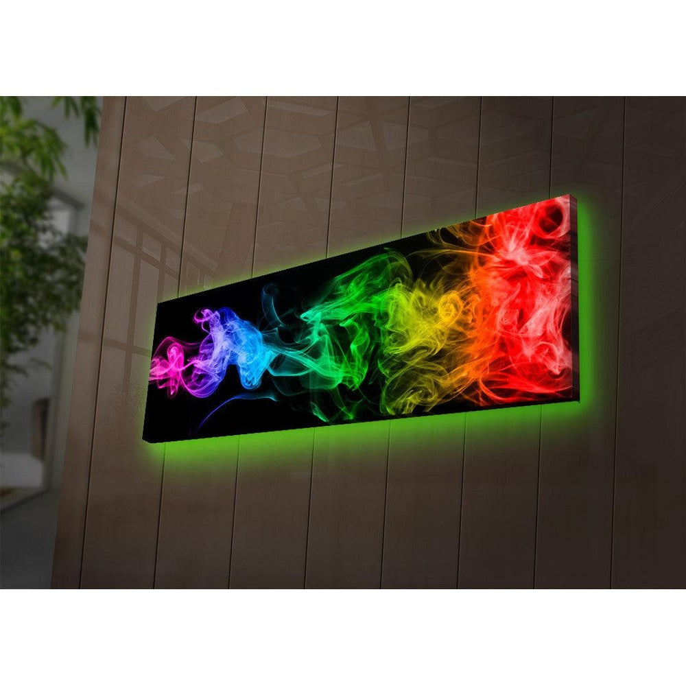 Tablou Canvas cu Led Pride fara priza, Multicolor, 90x30 cm – Adorehome